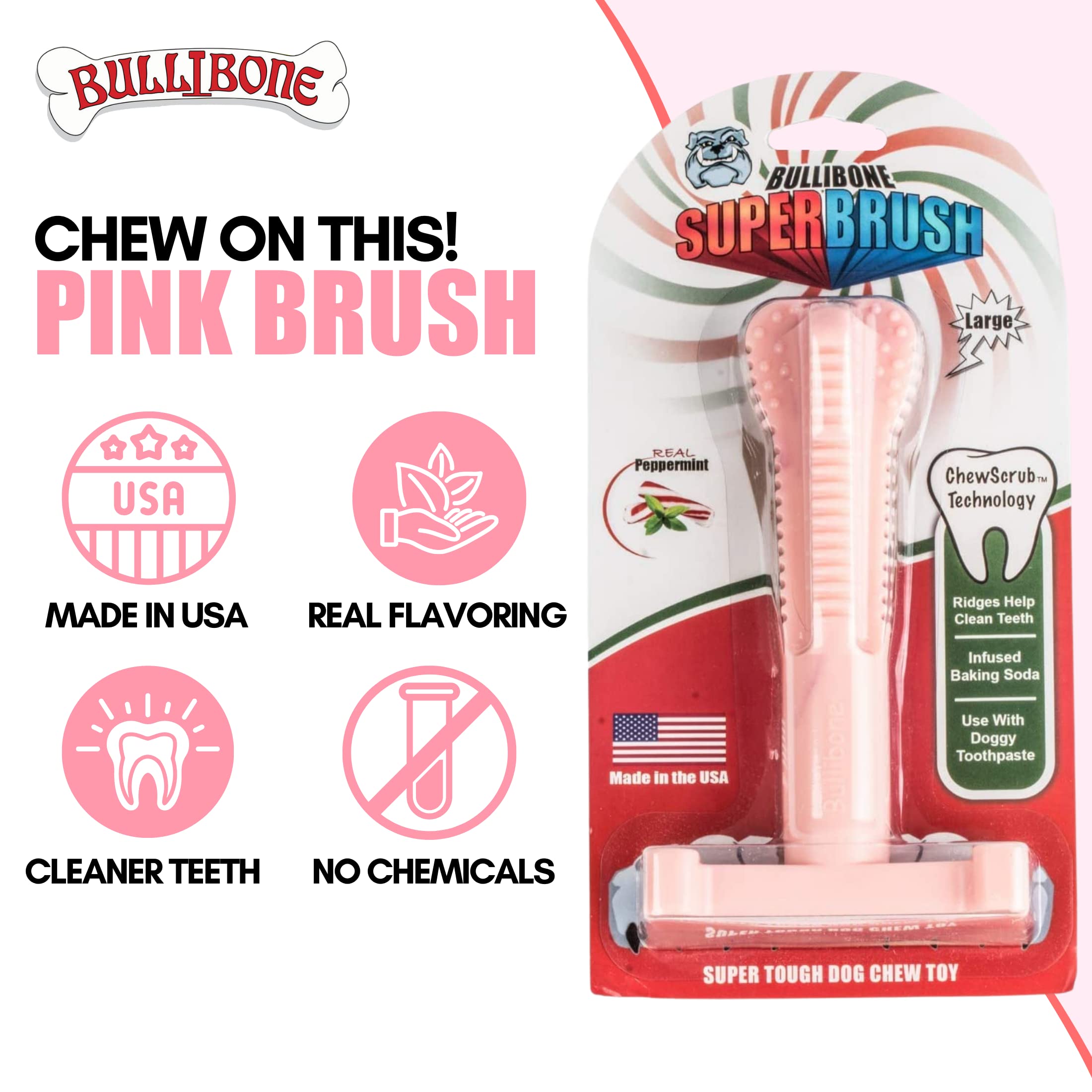 Bullibone Small SuperBrush Bundle - Three Delicious Flavors Apple/Cinnamon Pink Peppermint Super Greens