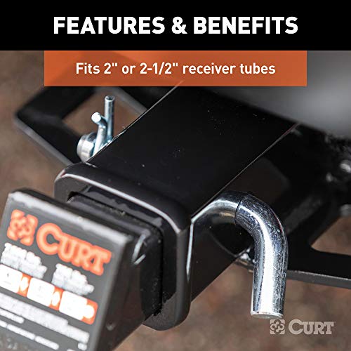 CURT 21583 Trailer Hitch Pin & Clip with Grooved Head, 5/8-Inch Diameter, Fits 2 or 2-1/2-Inch Receiver