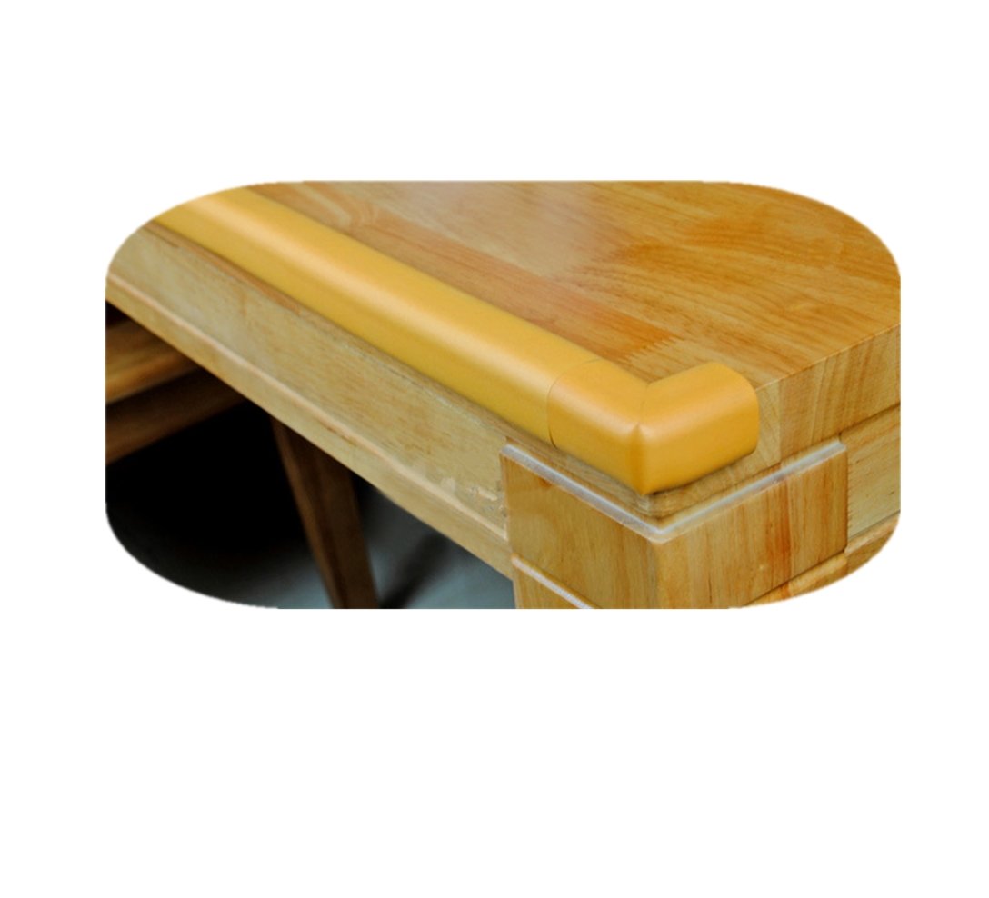 HiCat Safe Edge and Corner Guards Cushion Protector Furniture Safety Bumpers Baby Proof Table Protection 6.56ft Edge and 4 Corners, Thick Anti-Collision Soft Bumper (Wooden)