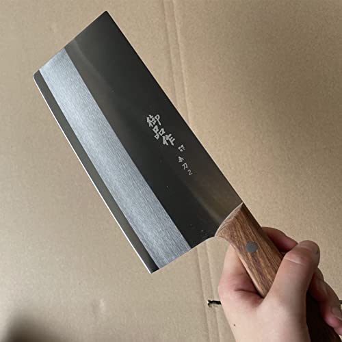 8Inch CHINESE CHEF'S KNIFE HEAVY DUTY VEGETABLE MEAT CLEAVER With Wood Handle