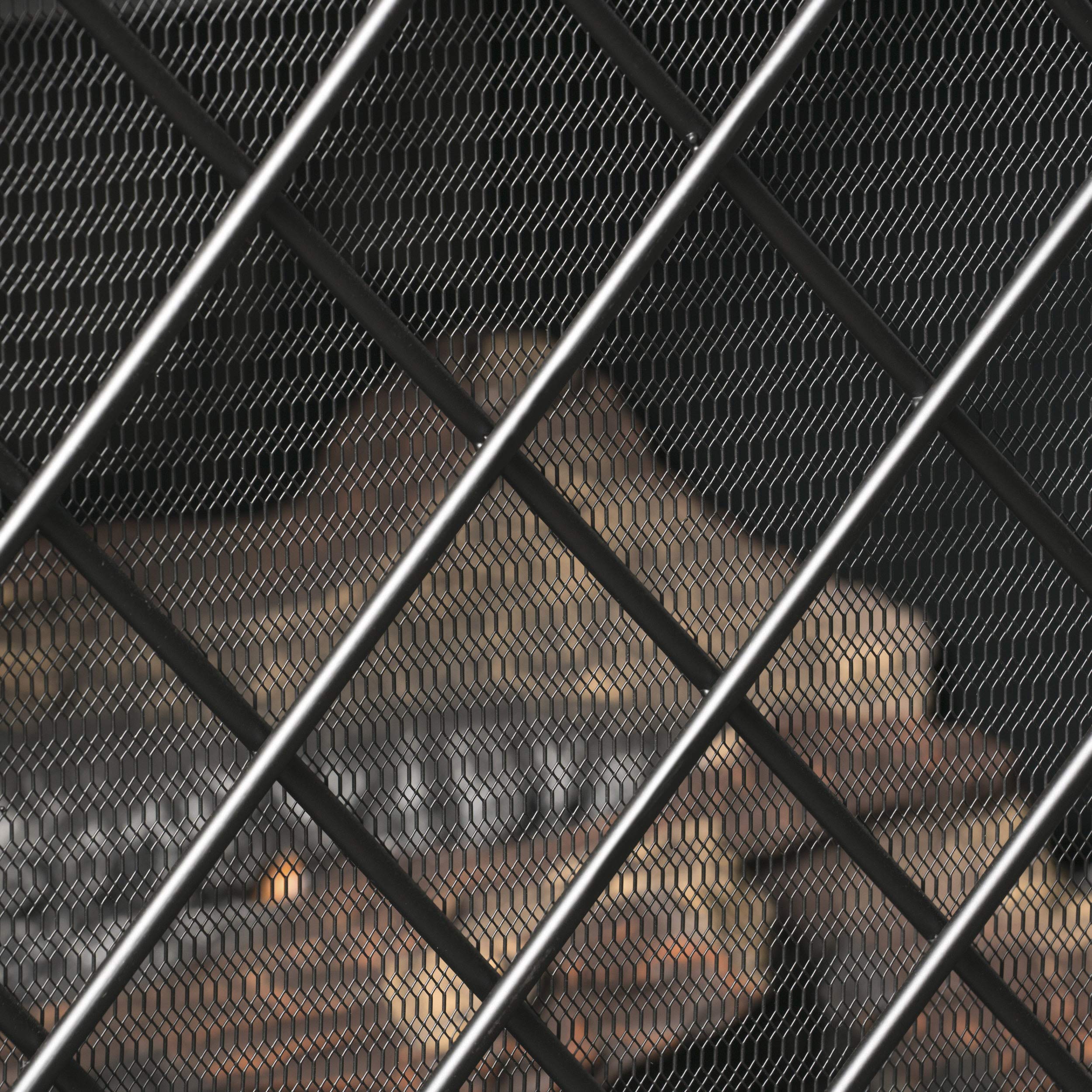 Christopher Knight Home Amiyah 3 Panelled Iron Fireplace Screen, Black