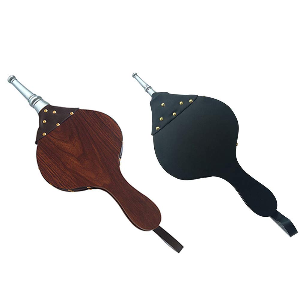 Bellows,Fireplace Bellows,Bellows for Wood Stove,Wooden Bellows for Fire Pit with Hanging Strap,Fireplace Bellows Indoor,Fireplace Tool Accessories,for Fire Pit Outdoor Camping BBQ Grill(Brown)