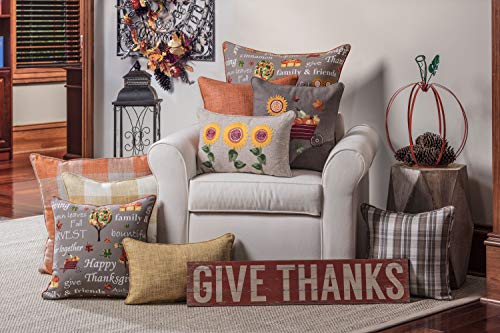 Pillow Perfect Indoor/Check Please Sunshine Throw Pillow, 18-inch, Yellow