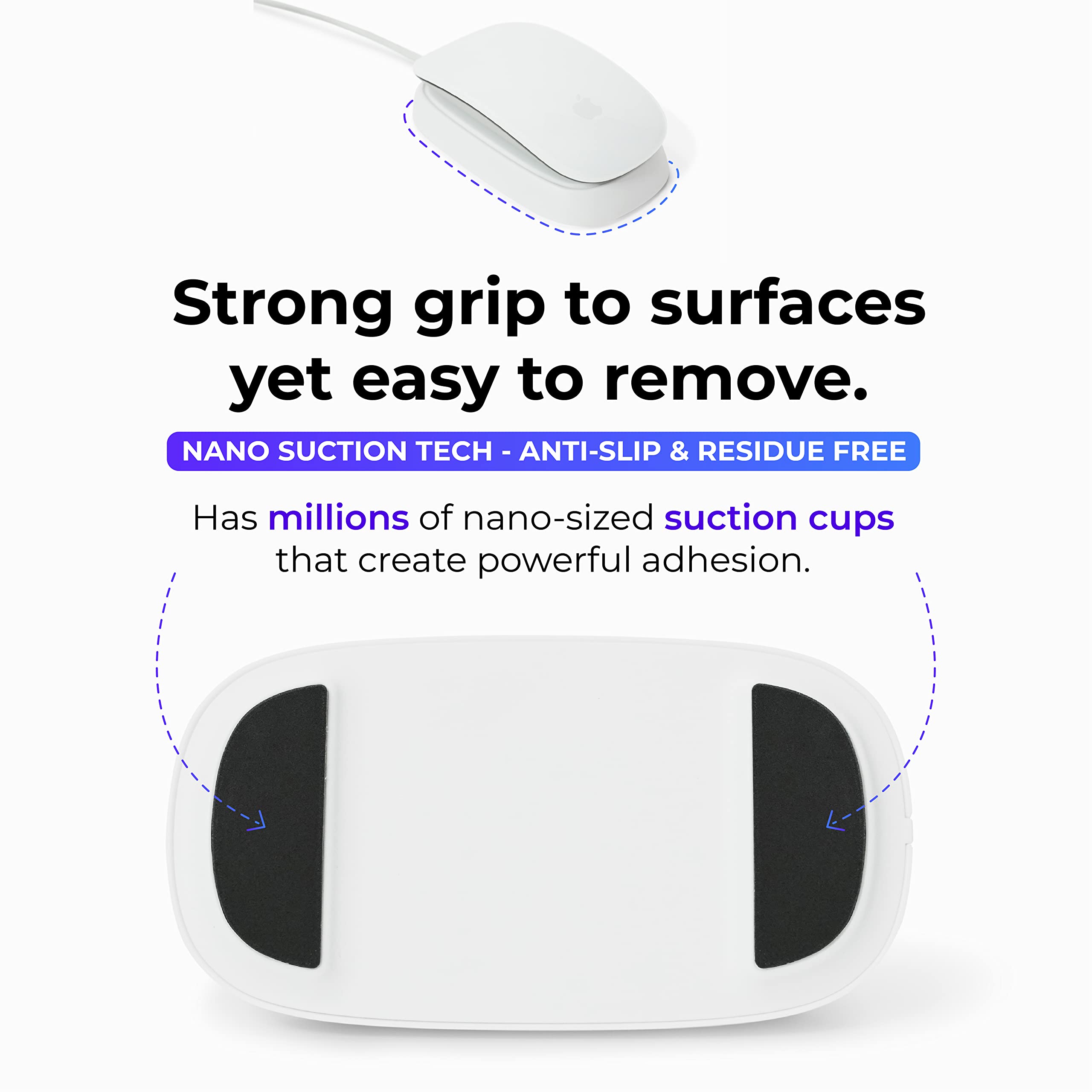 Ascrono - Charging Station Compatible with Apple Magic Mouse 2 - White - Perfect Accessories | Usable As Charging Dock, Stand & Charger | Includes 5ft (1.5m) USB-A Cable
