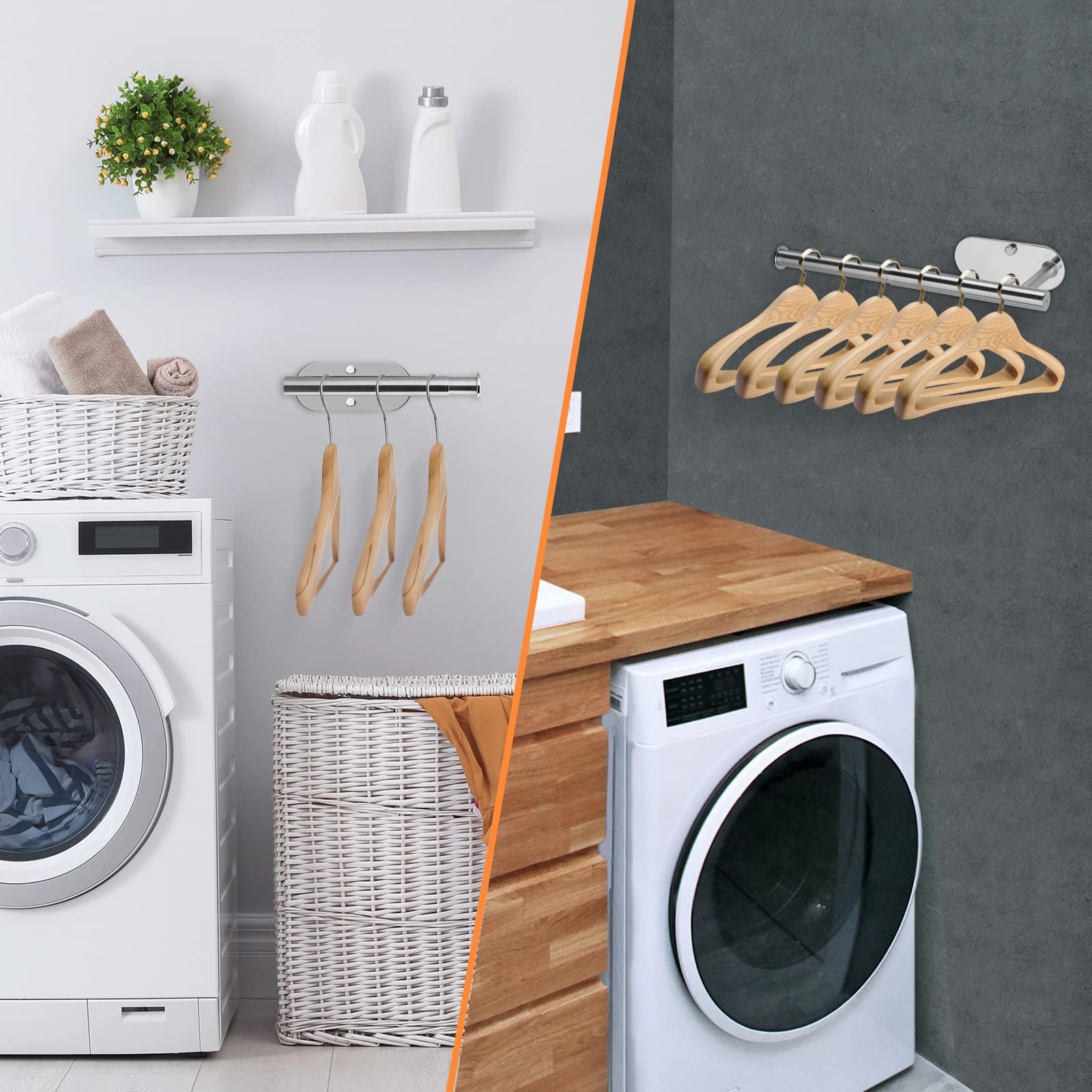 Adjustable Paper Towel Holder,Under Cabinet Paper Towel Rack for Kitchen,Toilet Paper Holder,Wall Mount,Towel Rack, Stainless Steel Multipurpose Self Adhesive or Screw Drilling