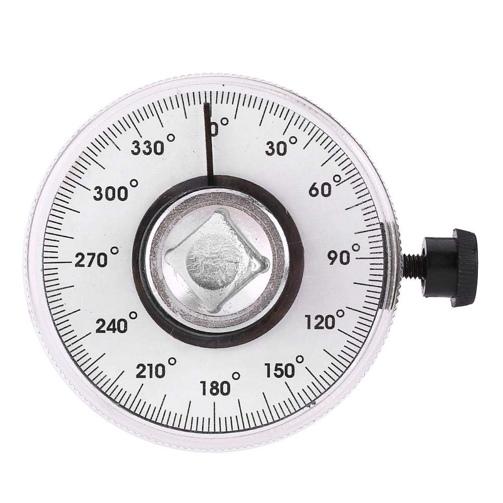 Adjustable Torsion Angle Gauge, Drive Angle Torsion Wrench Measure fits 1/2" Dr. Tools Ratchet/Torsion Wrench/Power Bar etc