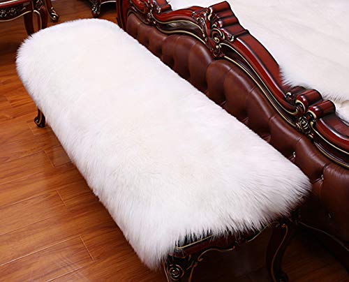 Soft Faux Sheepskin Fur Rug, Oval Small Sized Floor Area Shag Sofa Cover,Bedside Kitchen Living Room Nursery Mat Gold 23"x35"