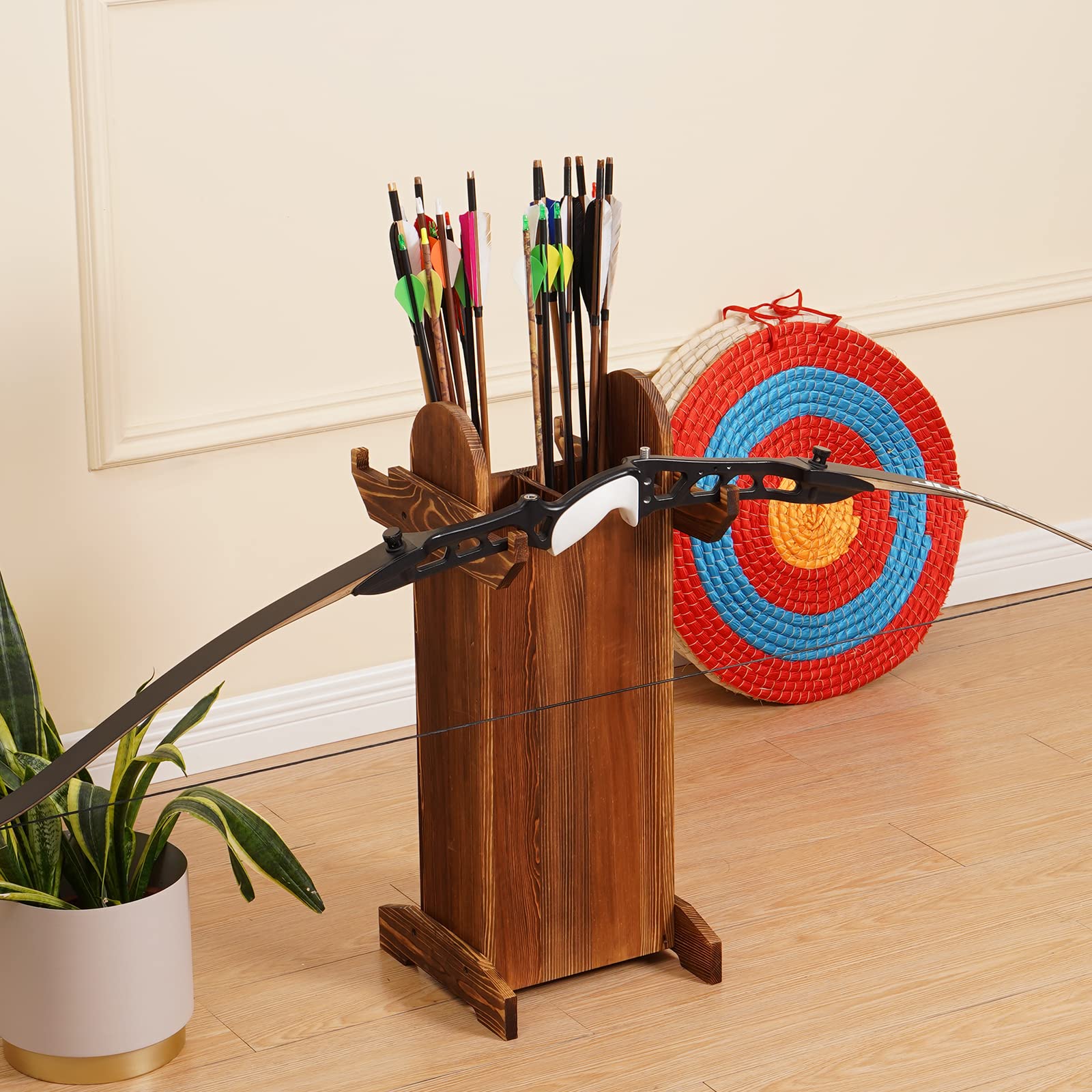 Aimdorarchery Arrow Quiver and Bow Holder-for Target Arrows with Two Arrow Quivers and Two Bow Holders