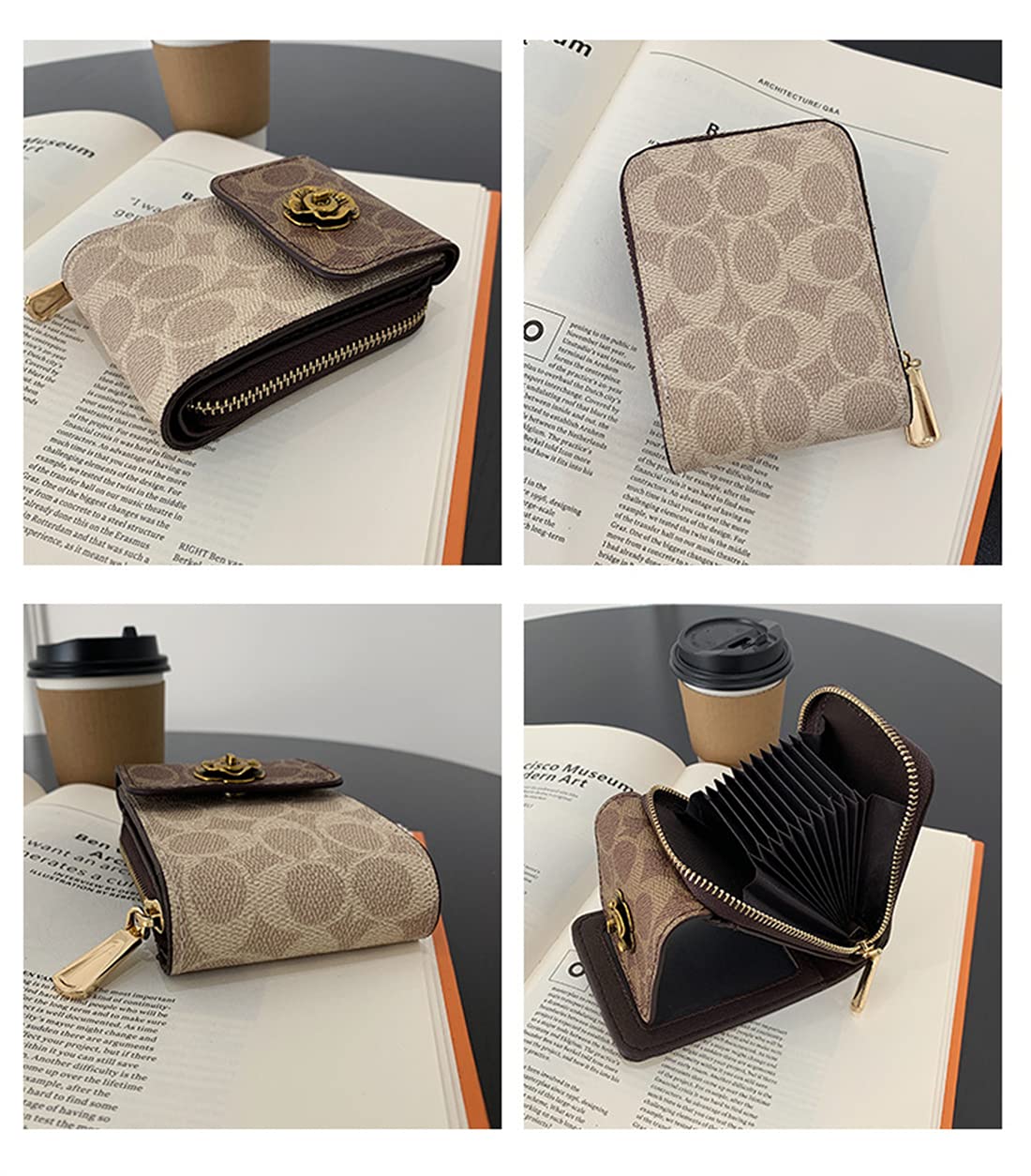 DAISHA 2 in 1- Trifold Wallets Money Clip & Card Holder,PU Leather Minimalist Wallet,Mini Pouch Coin Purse Mini Pouch.