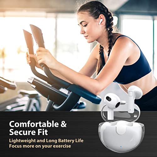 Couple Wireless Earbuds Open Ear Bluetooth Headphone for iPhone 14 Pro Max 13 Samsung Galaxy Z Fold 4 S23 S22 Ultra S20 S21 Oneplus Google Bluetooth 5.3 Stereo Sound Noise-canceling Earphones with Mic