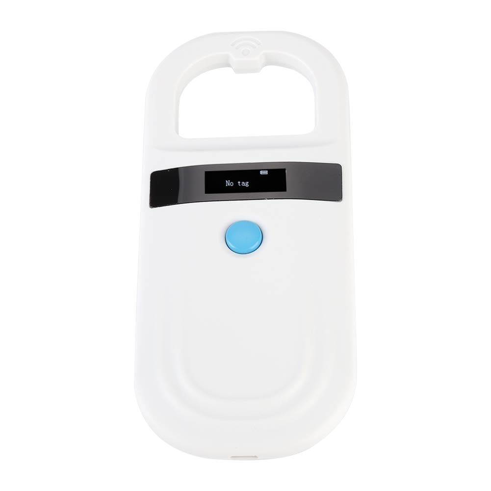 ASHATA Pet Microchip Scanner, Rechargeable Animal Chip ID Scanner OLED Display Support FDX B ISO11784 / 11785 EMID Handheld RFID Reader for Animal/Pet/Dog/Cat