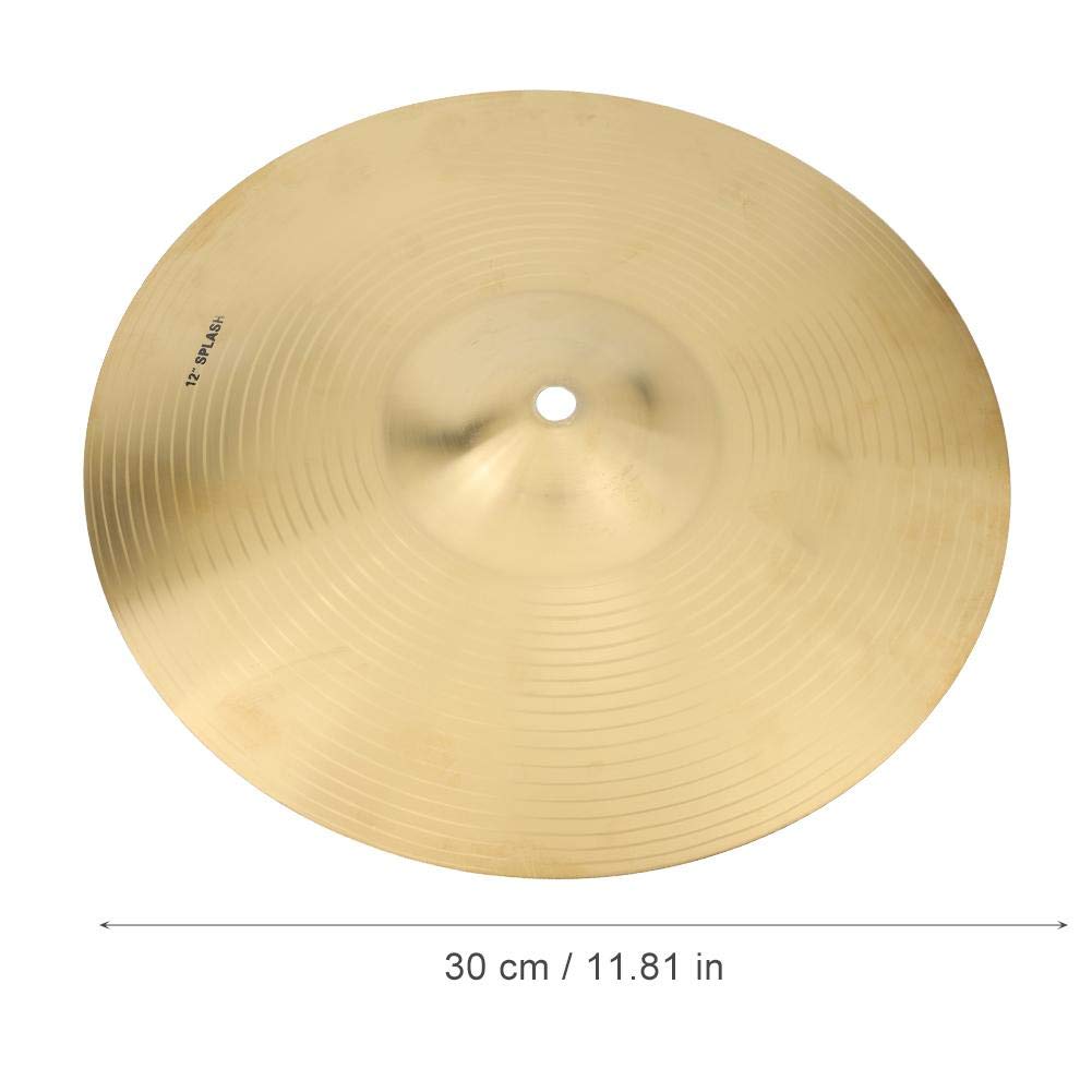 Bnineteenteam 12 inch Crash Cymbal Brass Crash Cymbal Musical Instrument Accessory for Drum Set