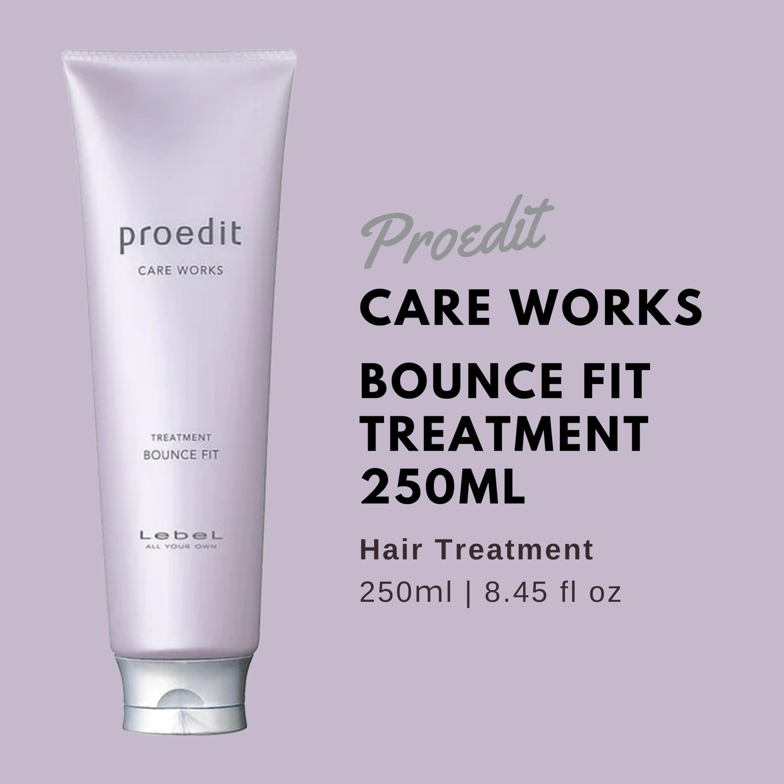 Lebel Proedit Care Works Hair Shampoo 300ml & Hair Ttreatment 250ml Set - Bounce Fit