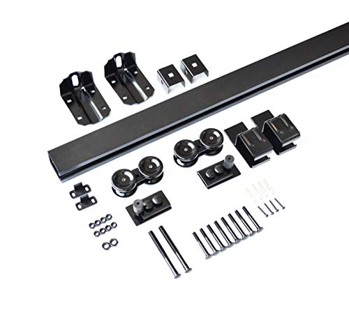 DIYHD 12FT Box Track Double Sliding Barn Door Hardware