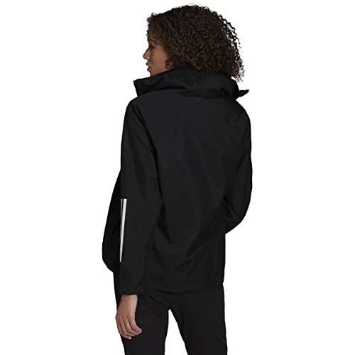 adidas Women's Plus Size BSC 3-Stripes Rain.rdy Jacket, Black, 4X