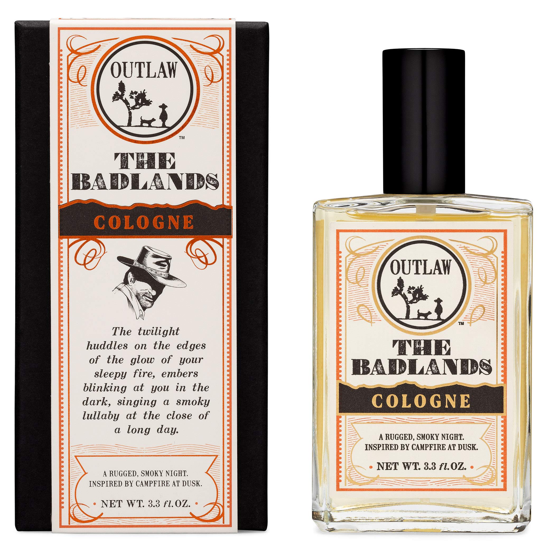 Smoky & Woody Cologne with notes of Cedar and Campfire - The Badlands Cologne by Outlaw - Men's or Women's Cologne