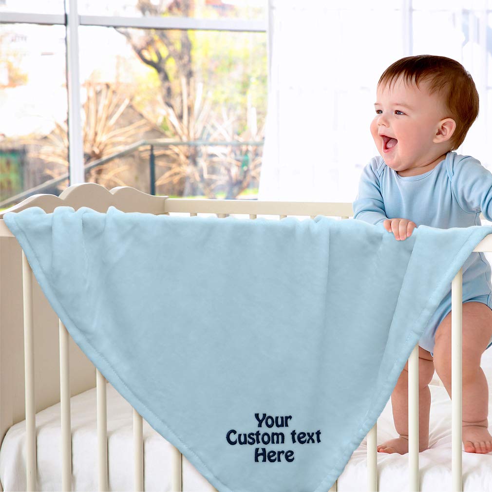 Nursery Bedding Baby Blankets for Boys & Girls Custom Personalized Text NamePolyester Soft & Plush Receiving Swaddle Blanket Pink 40x30 Inches