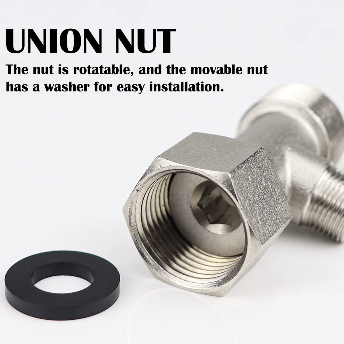 FERCAISH 7/8 T Adapter Brass Adaptor, 3 Way Tee Connector Valve for Plumbing Splitter Toilet Handheld Bidet Sprayer Faucet,Three Way Connector Diverter Valve