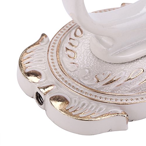 Fdit Bathroom Retro Zinc Alloy Wall Mounted Hooks Towel Clothes Coat Hat Door Hooks Wall Mounted Coat Hanger(Ivory White)