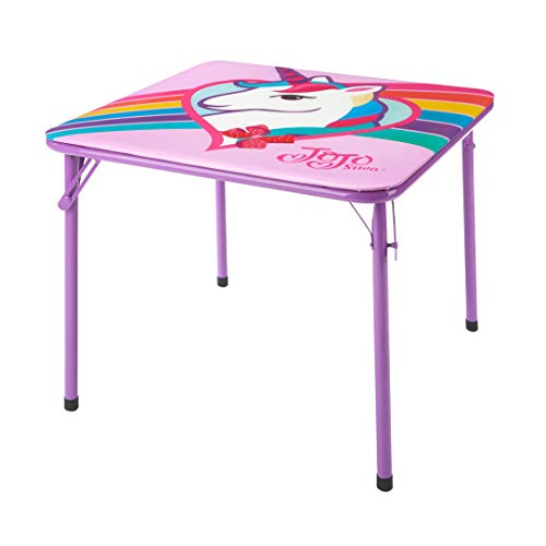 Idea Nuova JoJo Nickelodeon Siwa 3Piece Table & Chair Set with 2 Folding Chairs & 1 Table, Ages 3+ & JoJo Siwa Collapsible Children’s Toy Storage Trunk, Durable with Lid, Pink