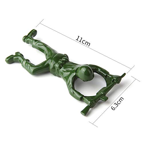 Creative 3D Army Man Bottle Opener,Unique Easy Opening Bottle Opener for Beer and beverage (Green )
