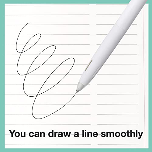 ZEBRA BLEN Emulsion ballpoint pen White body 0.5mm (blue ink) pack of 3 with DAVINCIPEN Acrylic Pen Holder clear