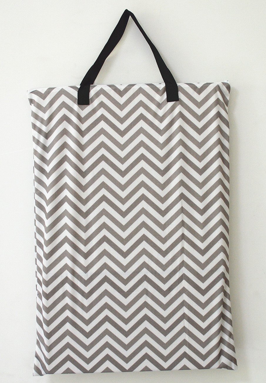 Hibaby Large Hanging Wet/Dry Cloth Diaper Pail Bag for Reusable Diapers or Laundry