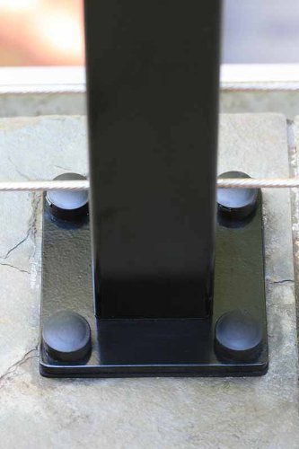 Dome Shaped Decorative Snap On Screw Caps & Washers for 9/16" Hex Head 3/8" Shank Lag Screws and Hex Bolts on Aluminum Cable Deck Rail Systems (50 Pieces) (Black)
