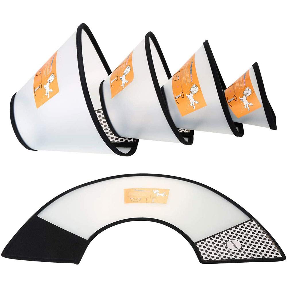 Bepets Cat Cone Collar, Pet Cone Dog Recovery Cone for Small Dog Cone After Surgery Anti-Bite Lick Wound Medical, Protective Cat Head Cone Dog Cone Collar Cat E Collar for Cats Puppy(5# Medium)
