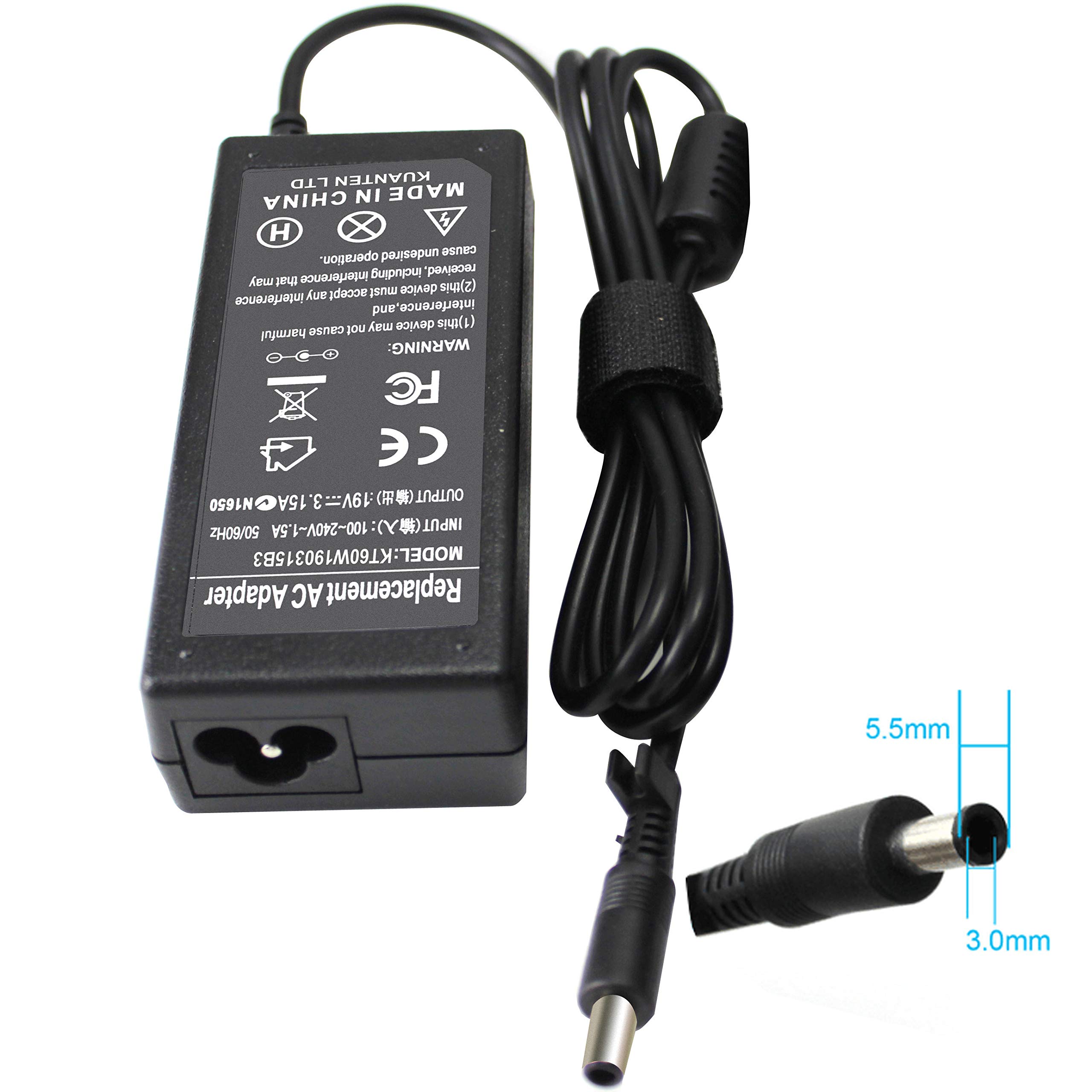 60W 19V 3.15A Laptop Charger for Samsung NP300E4C NP300E4E NP300E5A NP300E5C NP300E5E NP300V5A NP305E5A NP305E7A NP305V5A NP350U2A NP350V5C NP355E5C NP355V5C NP365E5C