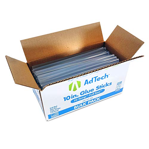 AdTech High Temp 10" 5lb Bulk Pack 10 Inch Full Size, Crystal Clear, Hot Gun Purpose Glue Sticks for Crafting, Scrapbooking & More