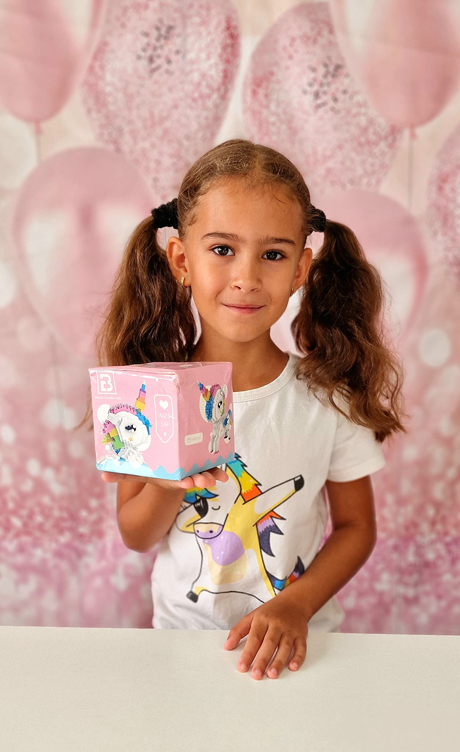BLOCK CENTER 3D Nano Blocks Unicorn [Upgraded Model], 3D Toy Pet Building Block Set, Nanoblocks and Micro Building Blocks Kit for Kids, Teens, and Adults (640 Pieces)