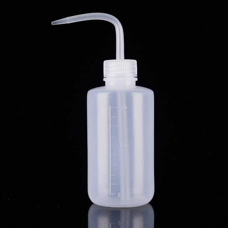 AM RONG MAGIC Plastic Squeeze Bottle, 250ml | 8oz Wash Bottle Chemical, LDPE, Safety, (1 Pack) (250ml, White)
