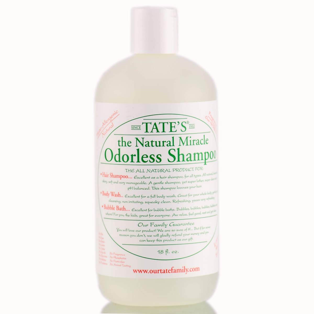 Odorless Unscented Shampoo - Perfect for People with Sensitivities 18 FL OZ
