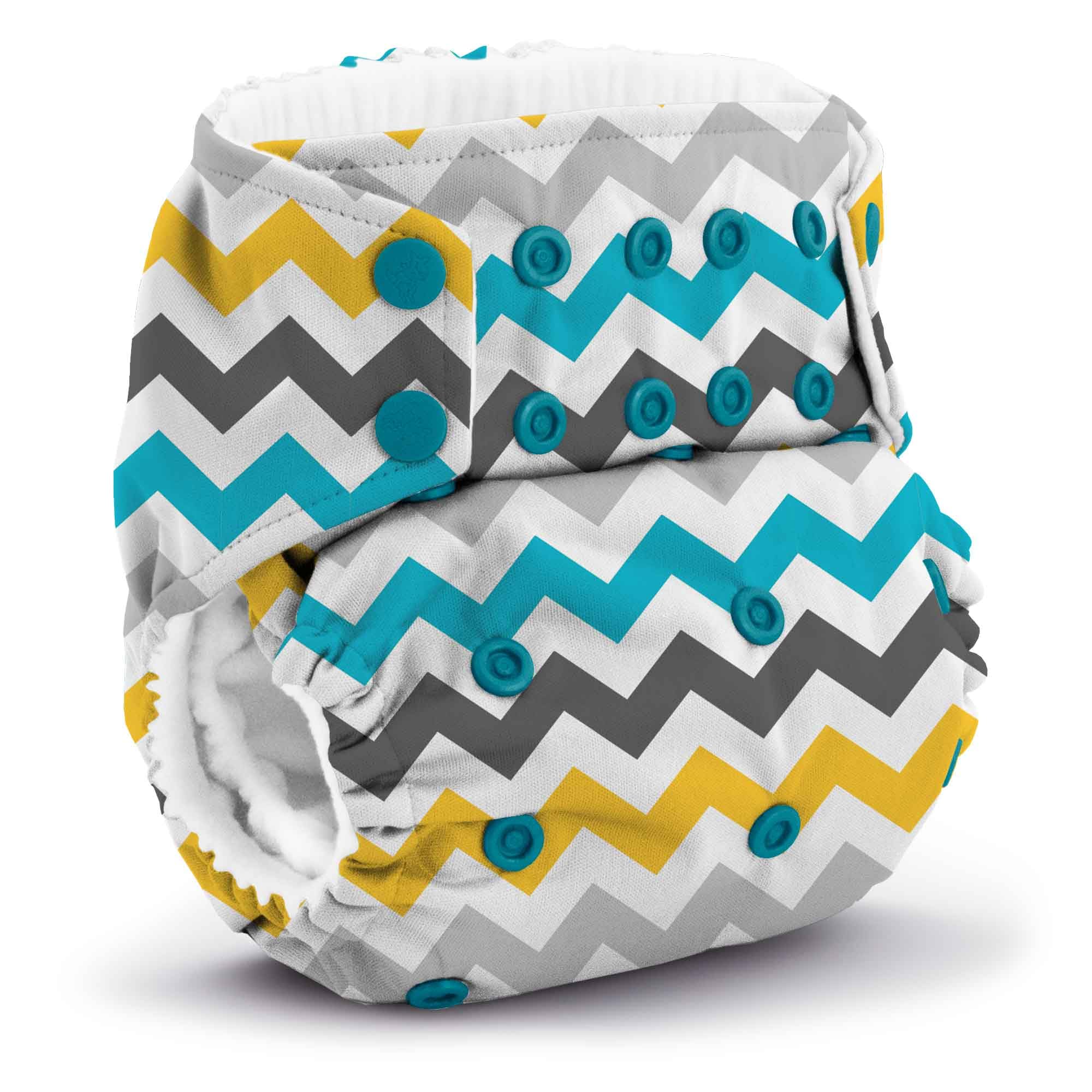 Kanga Care Rumparooz G3 Cloth Diaper Reusable One Size Pocket Diaper Patented Inner Double Gusset 2 pcs Microfiber Insert Soaker (6-55+ lbs) - Charlie