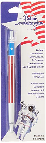 Fisher Space Pen, All Metal Space Pen with American Flag Design, Black Ink, Fine point (SAFP5)