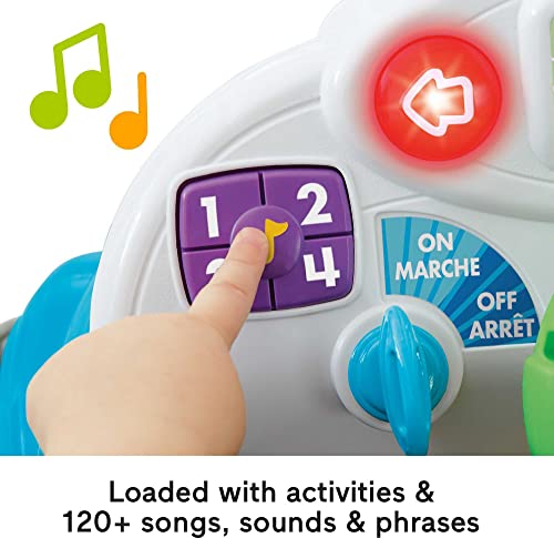 Fisher-Price Laugh & Learn Baby Activity Center, Crawl Around Car, Interactive Playset with Smart Stages for Infants & Toddlers, Blue (Amazon Exclusive)