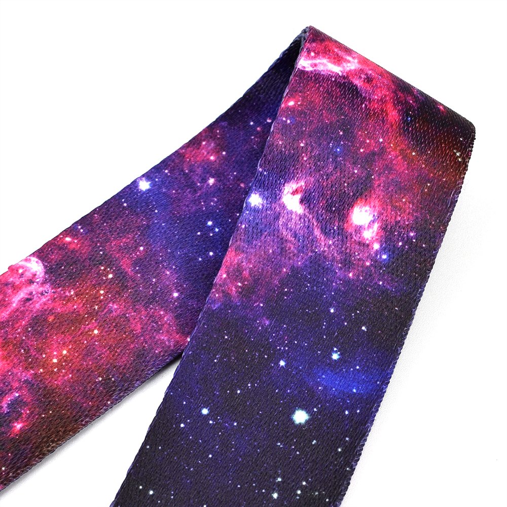 CLOUDMUSIC Strap Starry Night Purple Blue Starry Sky Galaxy Pattern (Purple Galaxy Guitar Strap)