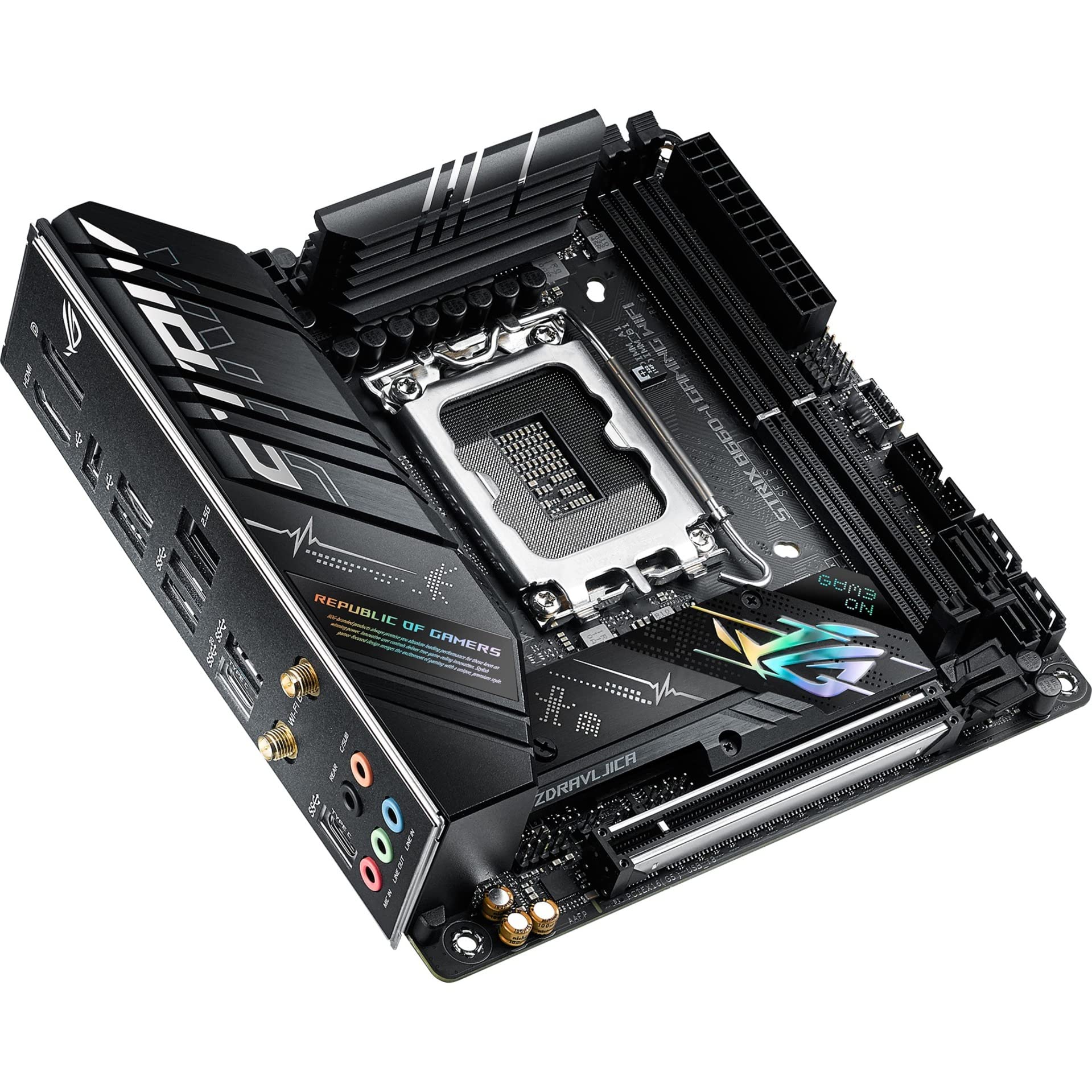 ASUS ROG Strix B660-I Gaming WiFi LGA 1700(Intel 12th Gen) Mini-ITX Motherboard(PCIe 5.0, 8+1 Power Stages, DDR5,WiFi 6,2.5 Gb LAN, 2xM.2 PCIe 4.0 NVMe SSD Support, USB 3.2 Gen 2x2 Type-C)