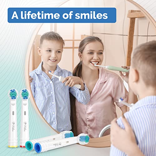 Milos Electric Toothbrush Heads - 4 Pack, Professional Toothbrush Replacement Heads, Compatible with Oral-B Toothbrushes