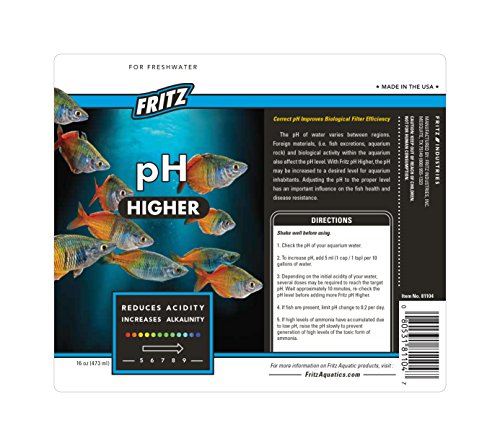 Fritz Aquatics 81104 Fritz pH Higher for Fresh and Salt Water Aquariums, 16-Ounce