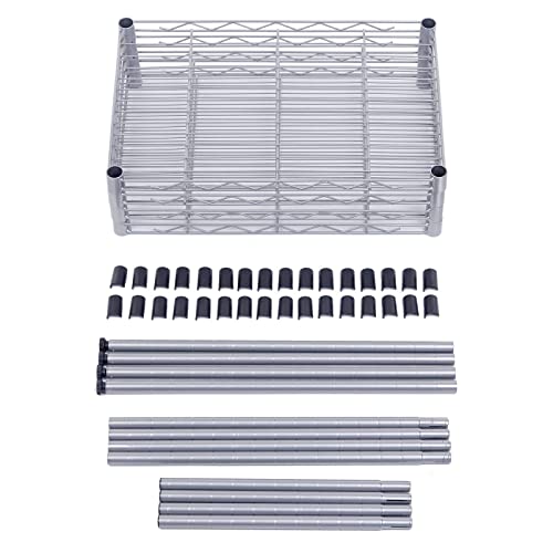 SINGAYE 4 Tier Shelf Adjustable Storage Shelf 350LBS Load Capacity Metal Storage Rack 17.32βL X 11.41βW X43.3β H