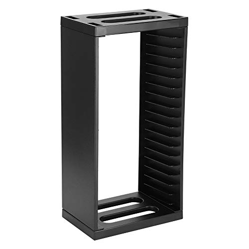 DAUERHAFT Lightweight and Practical Game Storage Shelf Abs Material Game Disc Storage Shelf Large Capacity Double Layer,for Game Player,for Game Lover