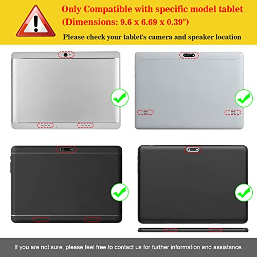 Fintie Case for ZONKO K105 10.1, MEIZE 10, Dragon Touch Notepad K10 / Max10 10.1 Tablet, Premium PU Leather Stand Cover for Lectrus, Victbing, Hoozo, Winsing 10 Android Tablet, Black
