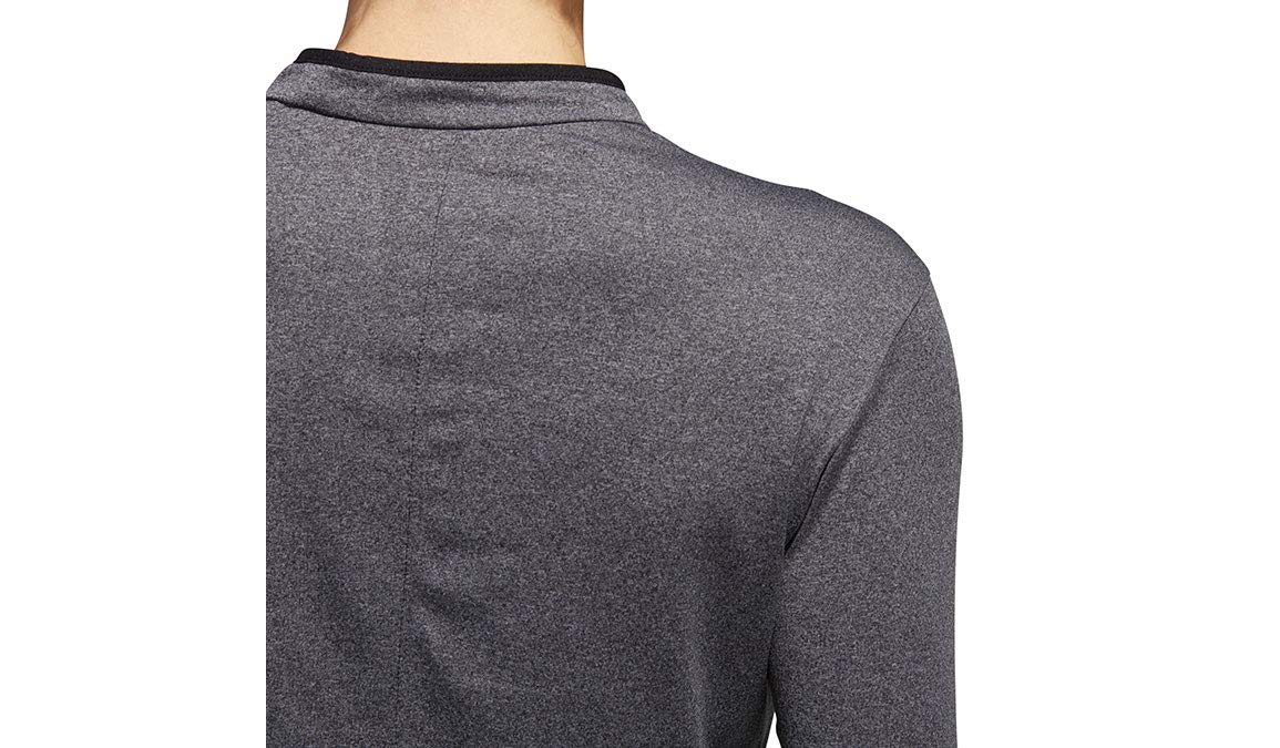 adidas Women's Running Response 1/2 Zip Long Sleeve Tee, Black/Heather, Medium