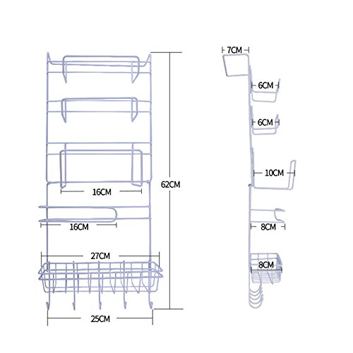 OKOKMALL US--Hot 6 Tier Kitchen Spice Rack Storage Shelf Over Fridge Cabinet Holder Organizer