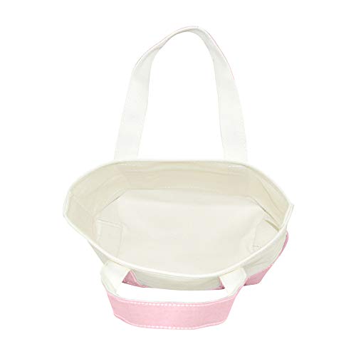 DALIX 14" Mini Small Cotton Canvas Party Favor Wedding Gift Tote Bag in Pink