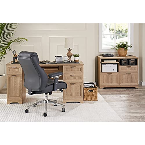 RealspaceĀ® Modern Comfort Keera Bonded Leather Mid-Back Manager's Chair, Gray/Chrome, BIFMA Certified