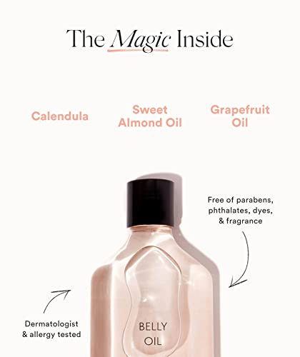 HATCH Belly Oil - 6.7oz Quick-Drying Belly Oil - Vegan & Plant Based Nutrient Rich - Supports Skin Throughout Pregnancy