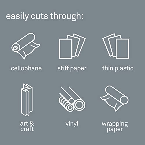 Slice 10598 Rotary Scissors Cutting Tool by Slice, Bladeless Scissors, Ambidextrous Cutter Ideal for Cutting Gift Wrap, Gift Basket Cellophane, Paper 1 Pack